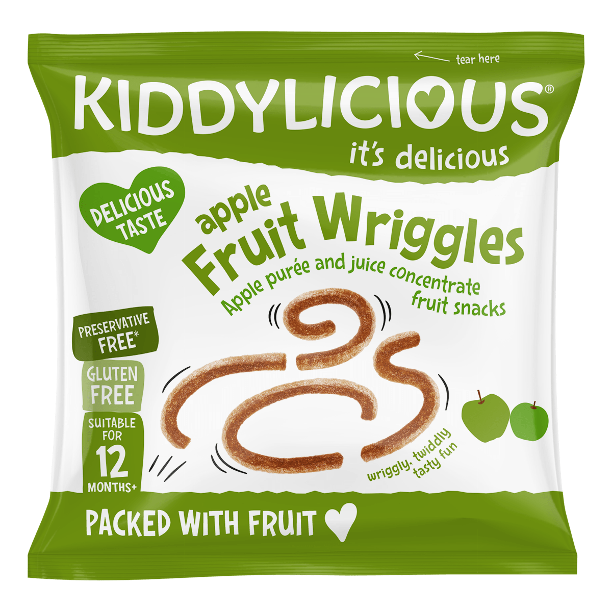 Buy Kiddylicious Fruit Wriggles 12M + Online | Exclusive Brands Online