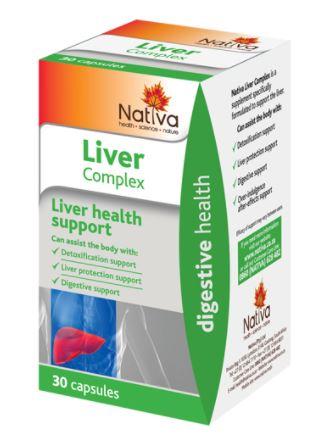 Buy Nativa Liver Complex 30 Capsules Online | Exclusive Brands Online